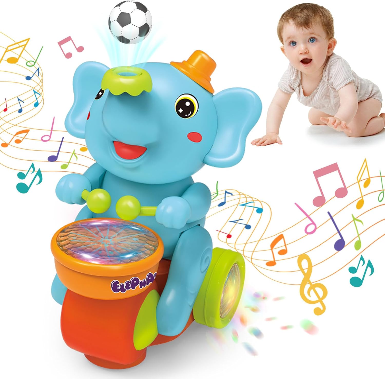 Playful Musical Elephant